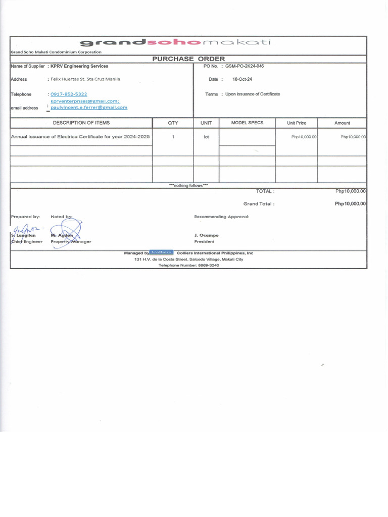 GSM-PO-2K24-046 | PDF
