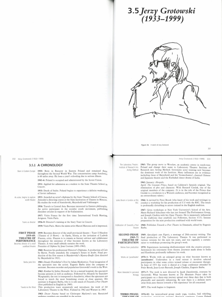Grotowski Handout | PDF