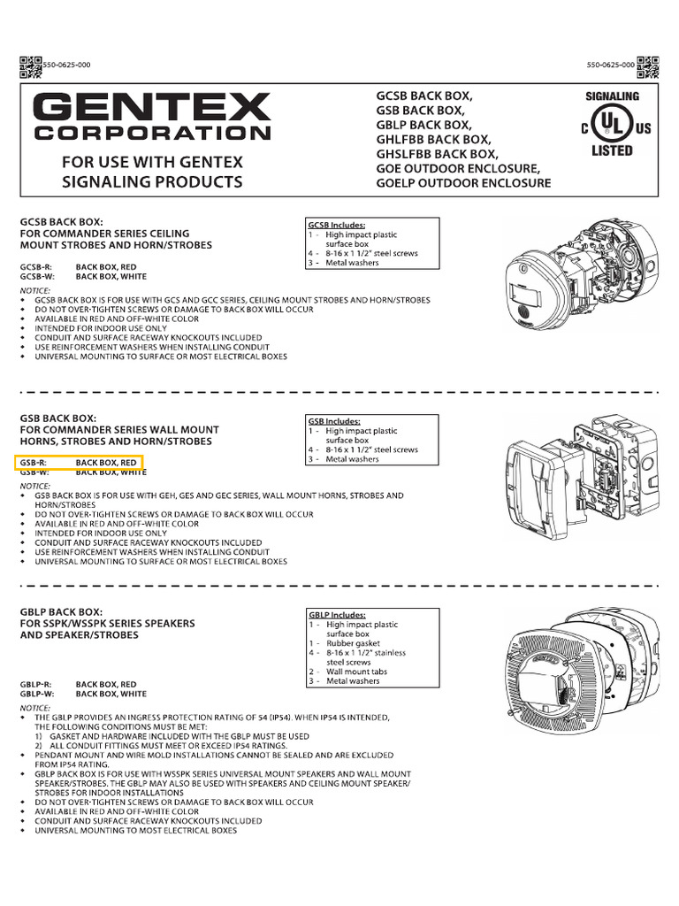 BACK BOX GSB -R | PDF