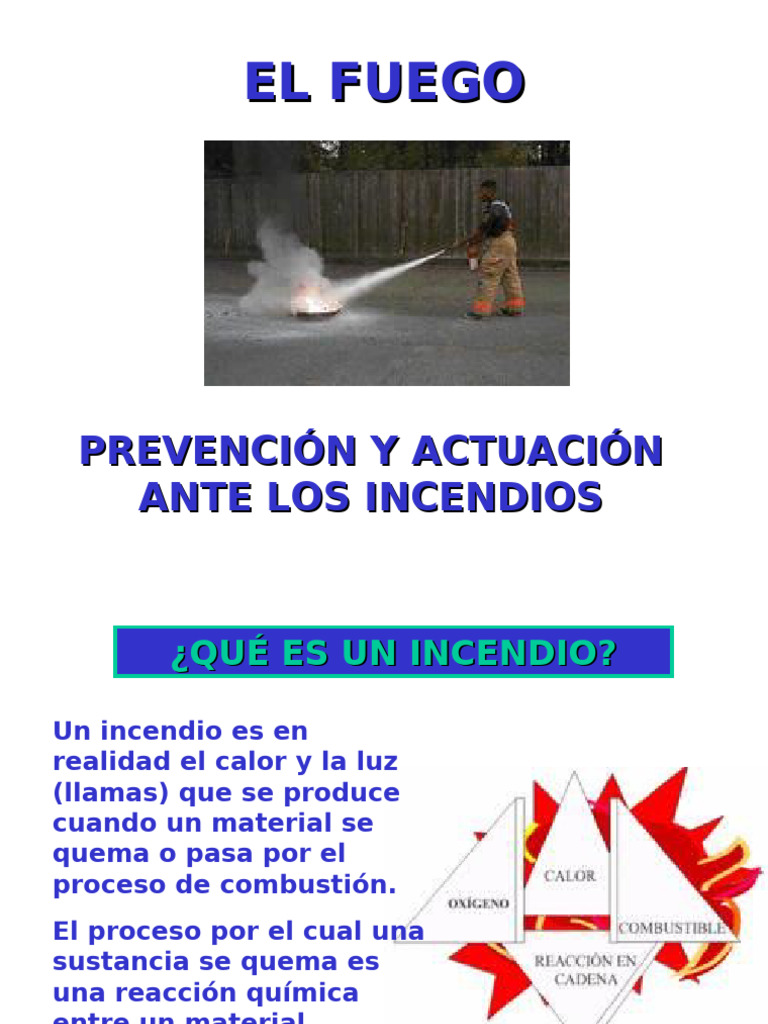 Prevención y Actuación Contra Incendios | PDF | Combustión | Combustibles