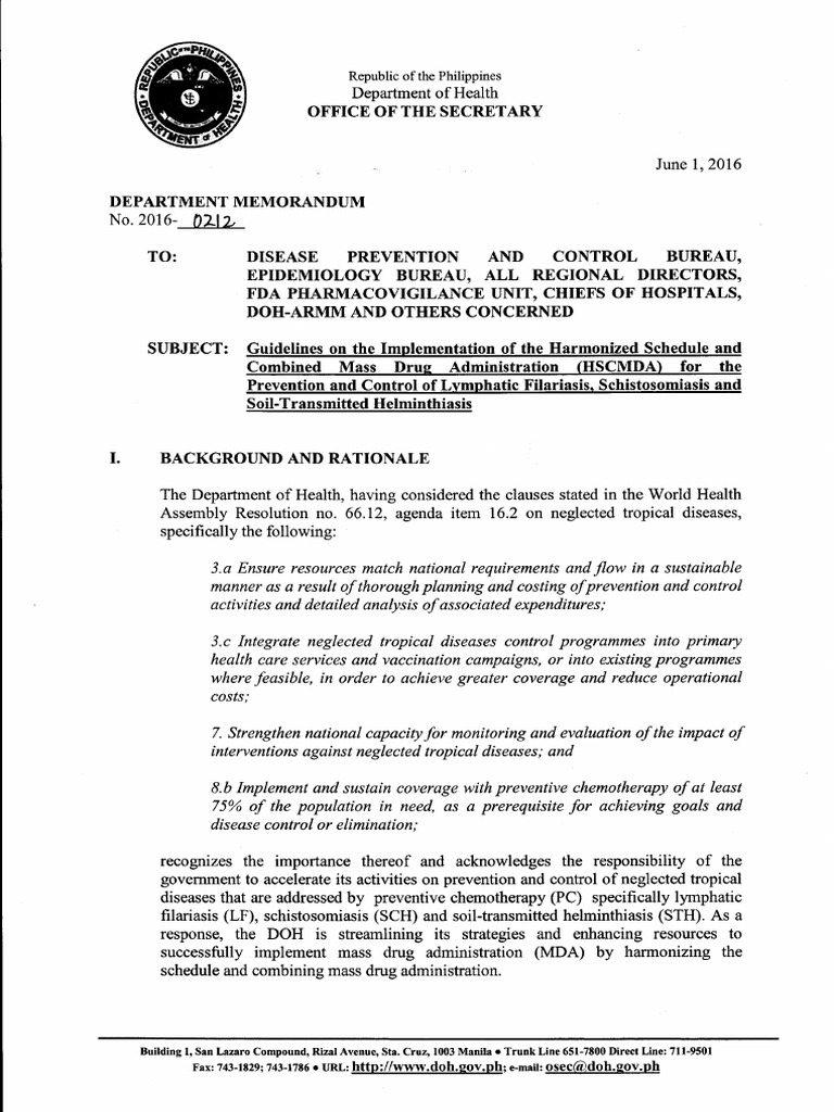 DM 2016-0212 Guidelines On The Implementation of The Harmonized ...