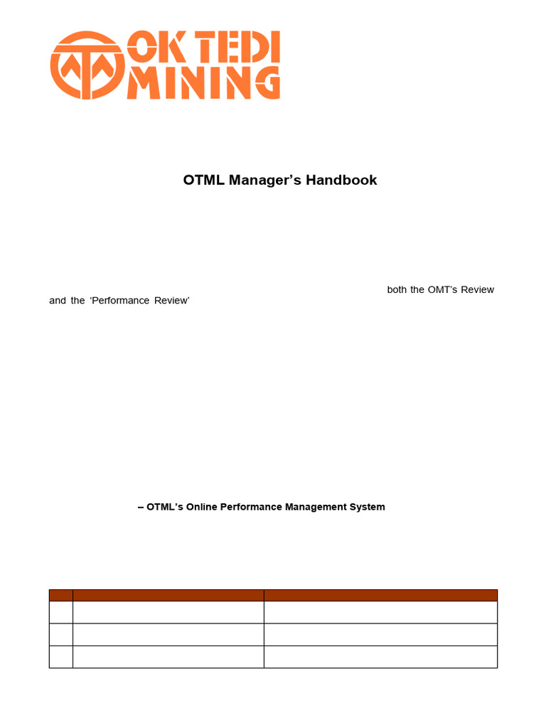 OTML 2025 Performance Review Guide | PDF | Salary | Goal