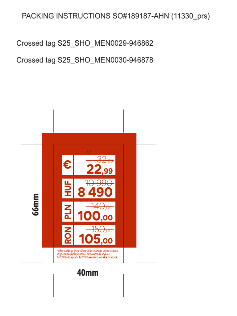 Cross Tag AUCHAN | PDF