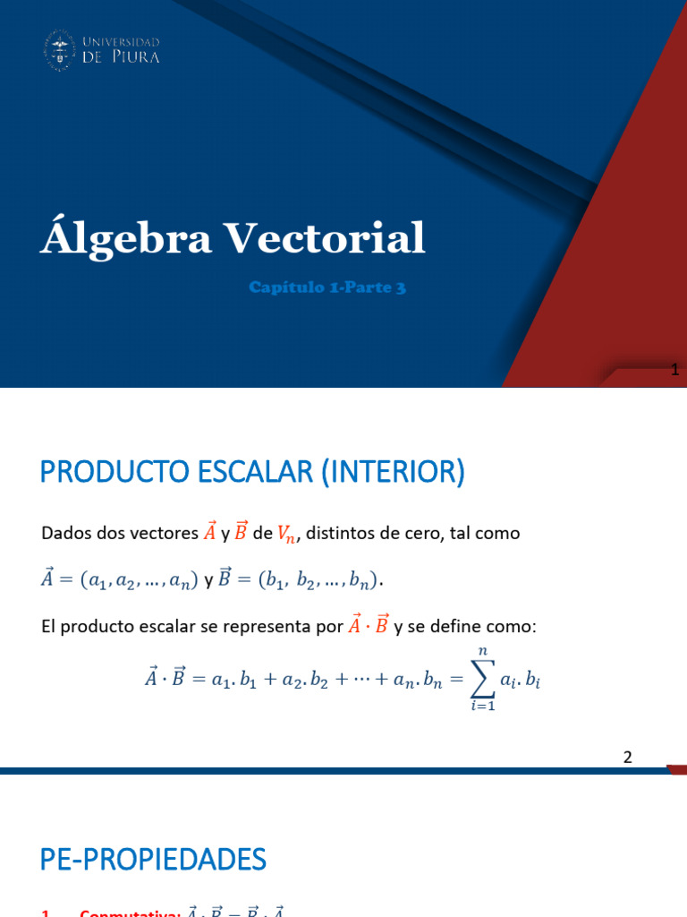 Algebra Vectorial P3.0 (2) | PDF | Vector Euclidiano | Escalar (Matemáticas)