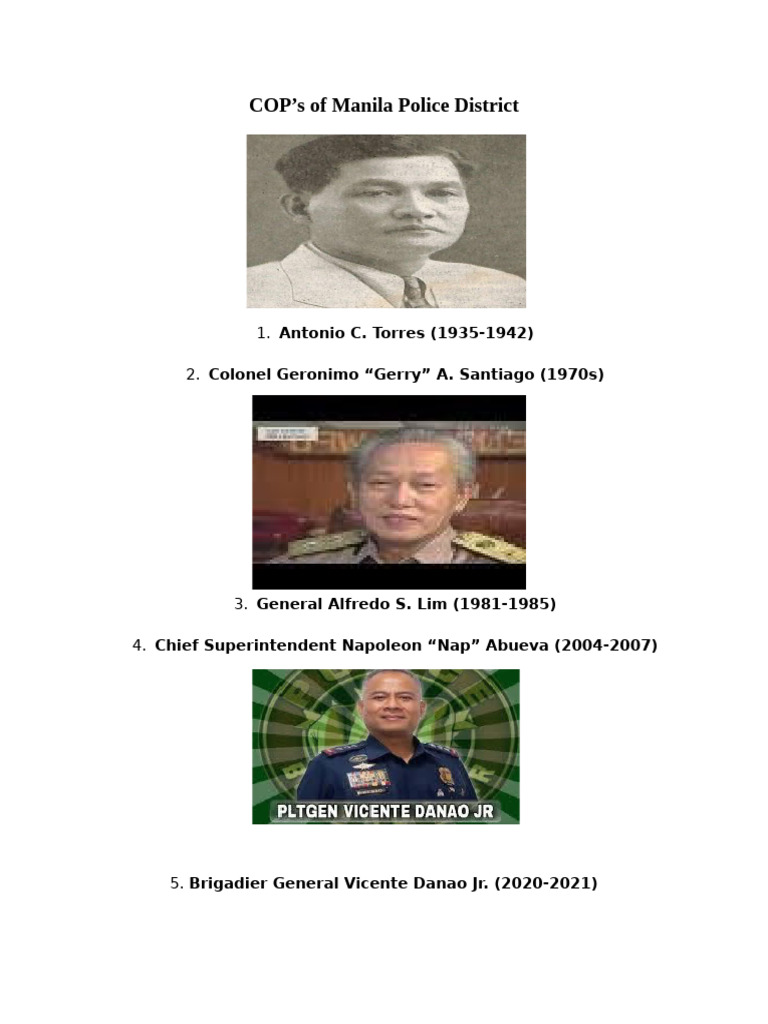 COP Leadership in Manila Police | PDF