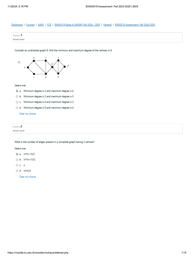ENGG515-Assessment- Fall 2024-2025 _ EMS | PDF | Theoretical Computer Science | Discrete Mathematics