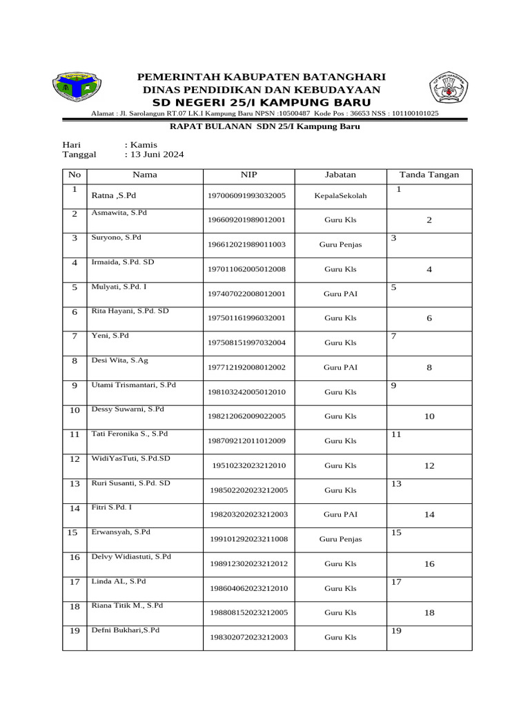 Absen Guru New 23 | PDF