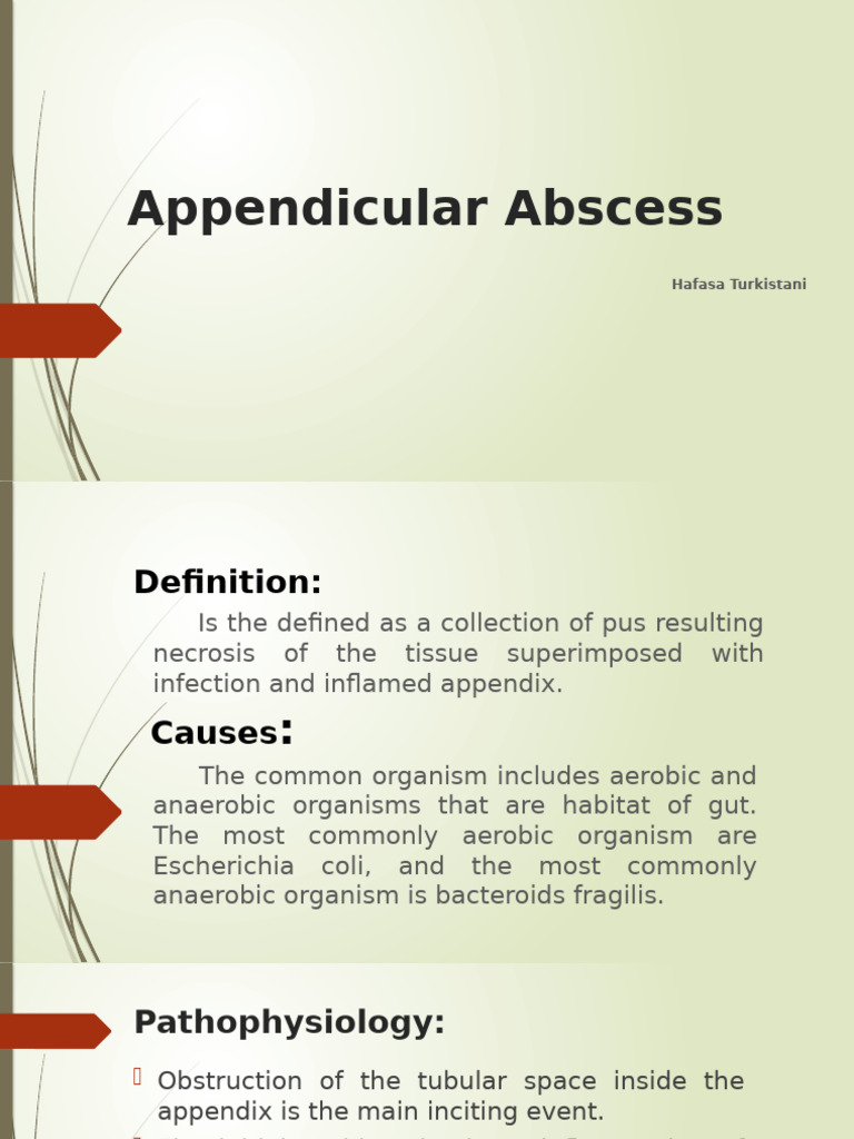 Appendicular Abscess | PDF | Medical Specialties | Diseases And Disorders