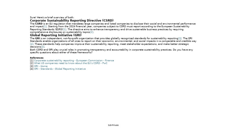CSRD and GRI: Key Sustainability Standards | PDF