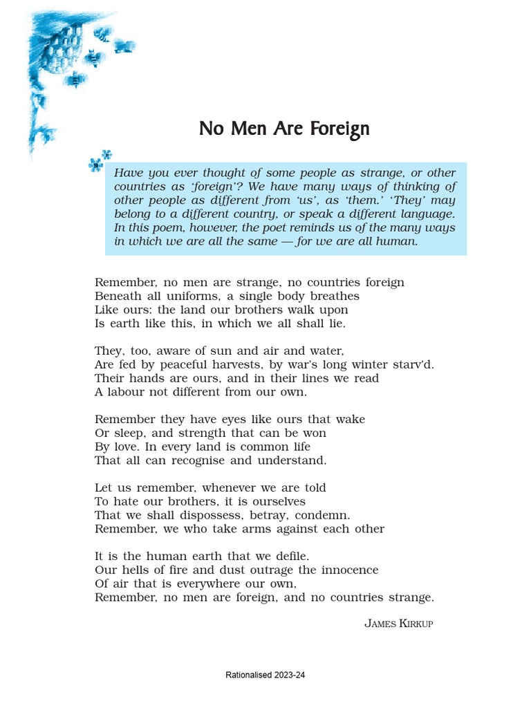 No Men Are Foreign | PDF