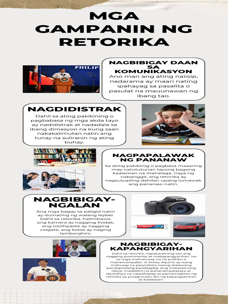 Mga Gampanin NG Retorika | PDF