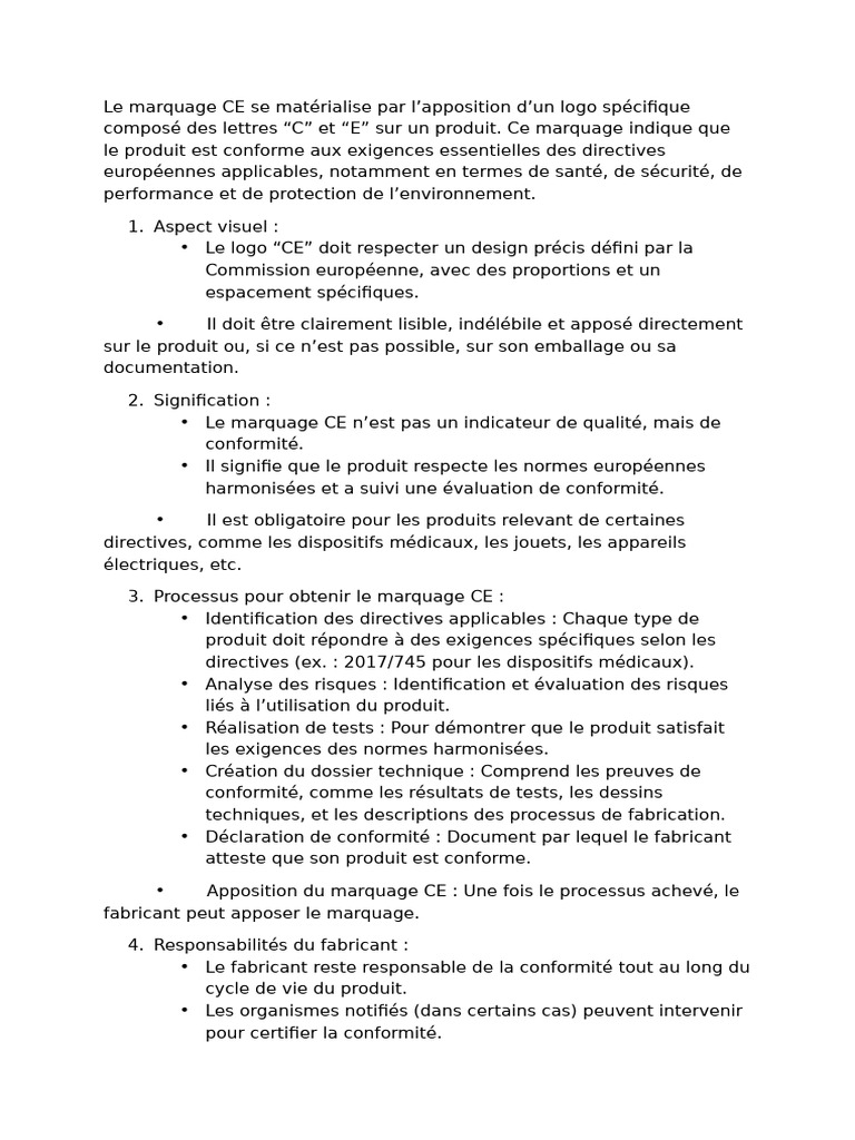 Comprendre le marquage CE des produits | PDF