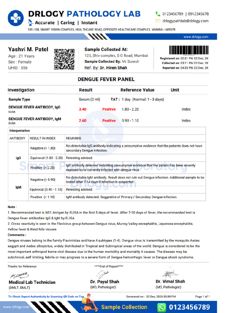 Dengue Fake Medical Report | PDF
