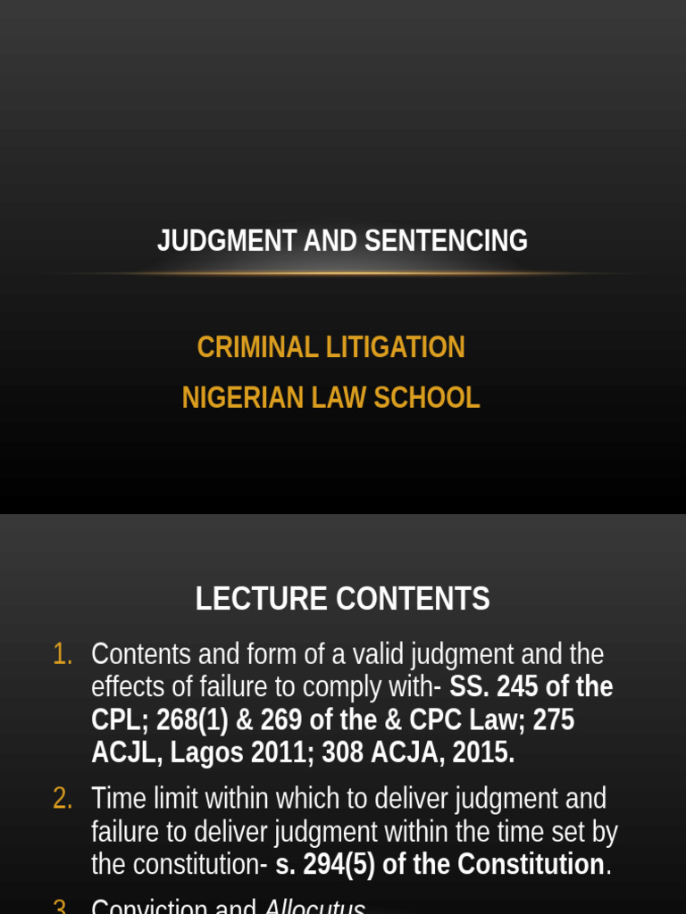 Judgment and Sentencing PPT (Online) 1 | PDF | Pardon | Judgment (Law)