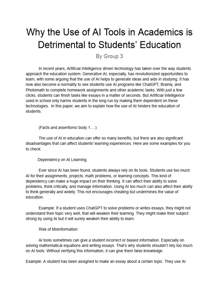 English Argumentative Essay | PDF | Artificial Intelligence ...