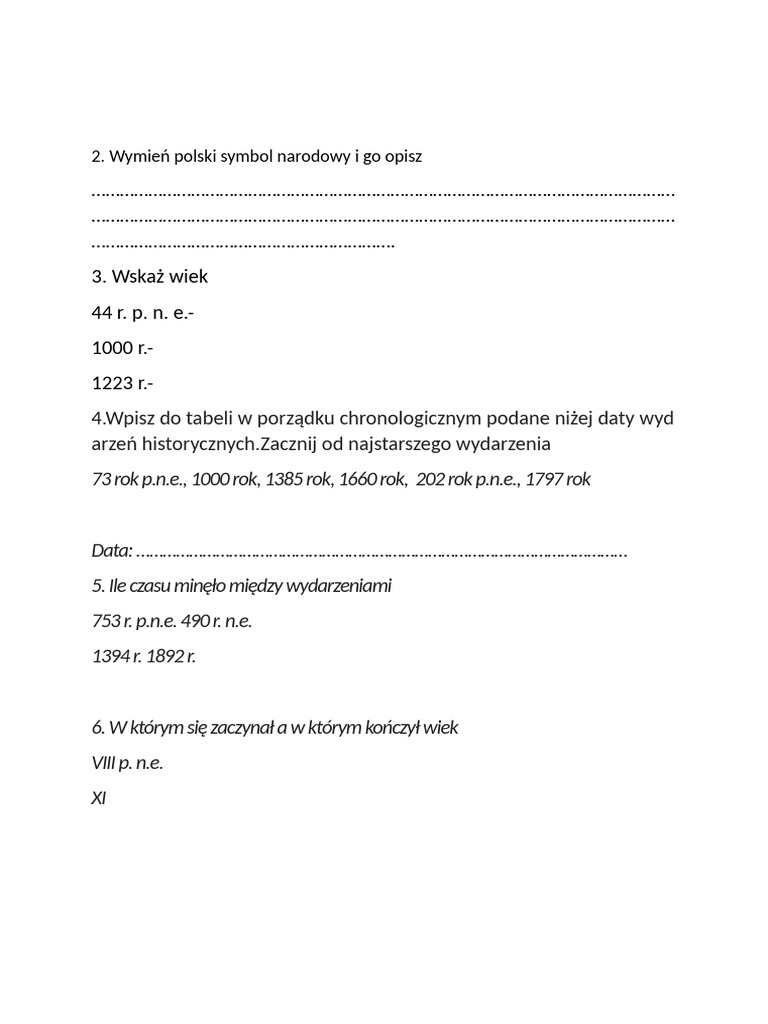 Historia Klasa 5 OSKI S | PDF