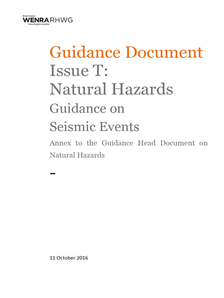 Guidance Document- Natural Hazards Guidance on Seismic Events | PDF ...