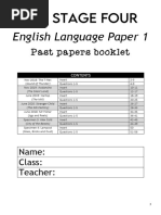 Nov 18-Eng Lan Paper 1 | PDF