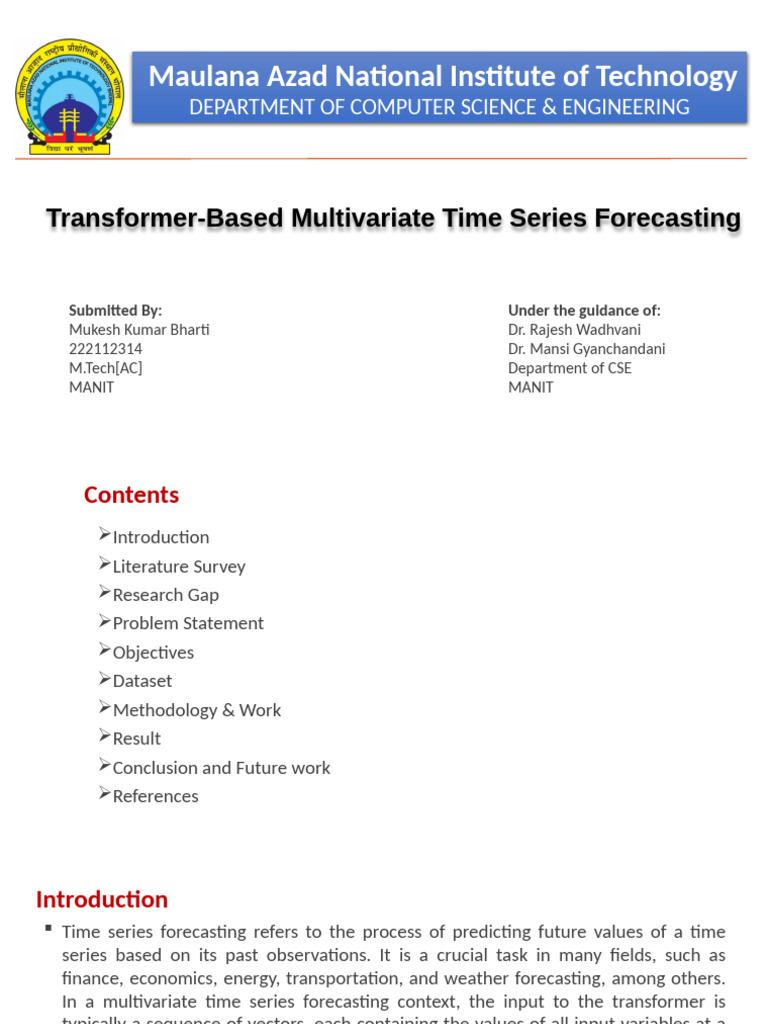 Multivariate Time Series Forecasting Final 3rd Sem | PDF | Time Series | Forecasting