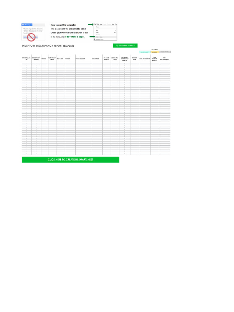 IC-Inventory-Discrepancy-Report-Template_Google_Sheets | PDF | Inventory