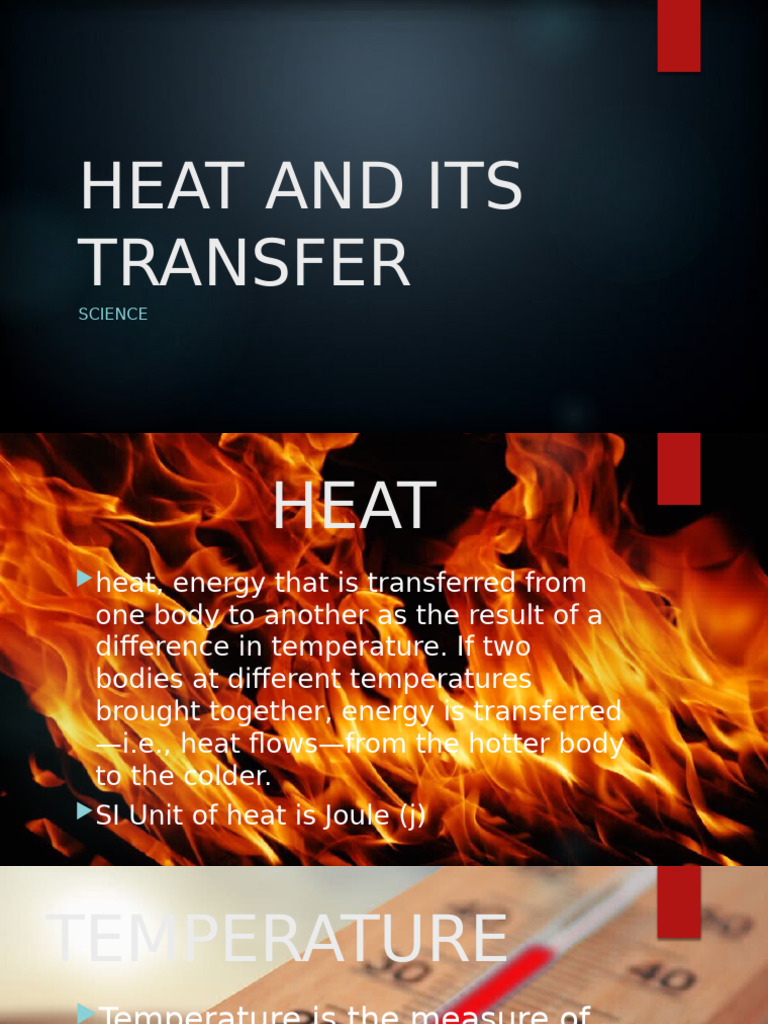 Heat and Its Transfer | PDF
