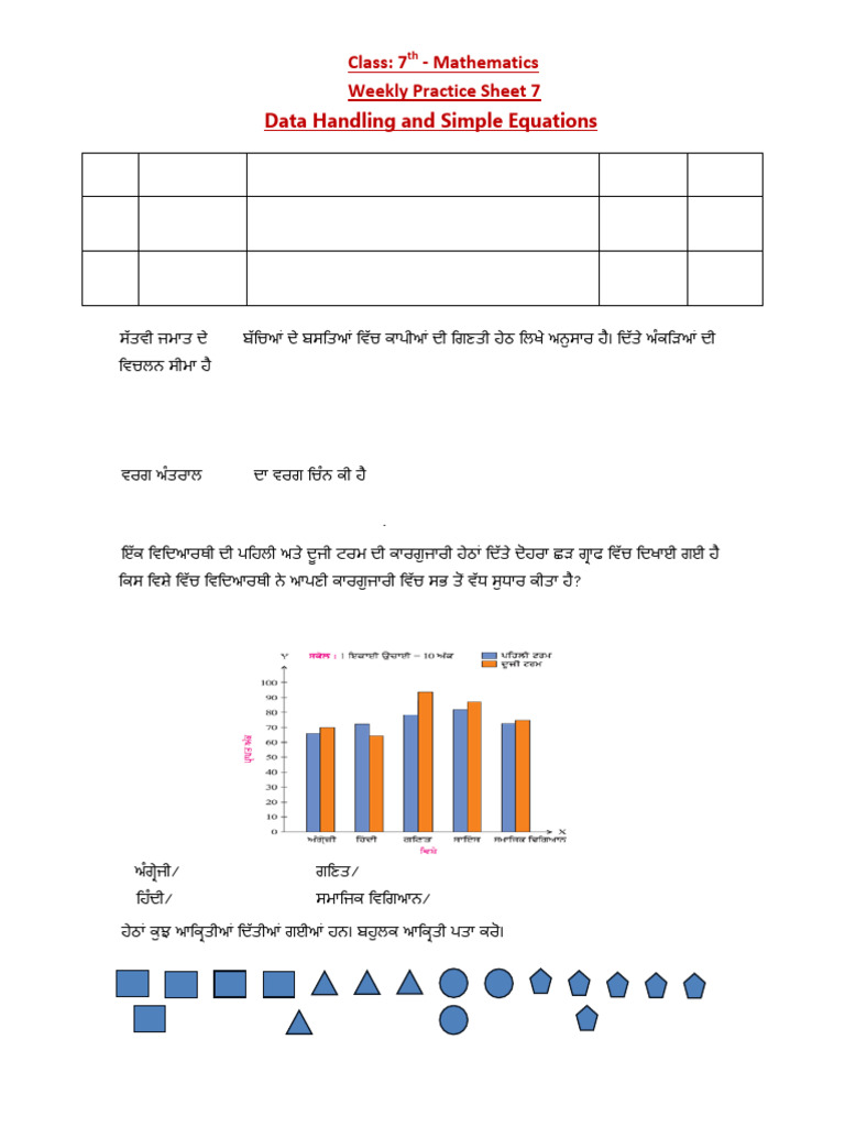 Week 7 Class 7th Math | PDF