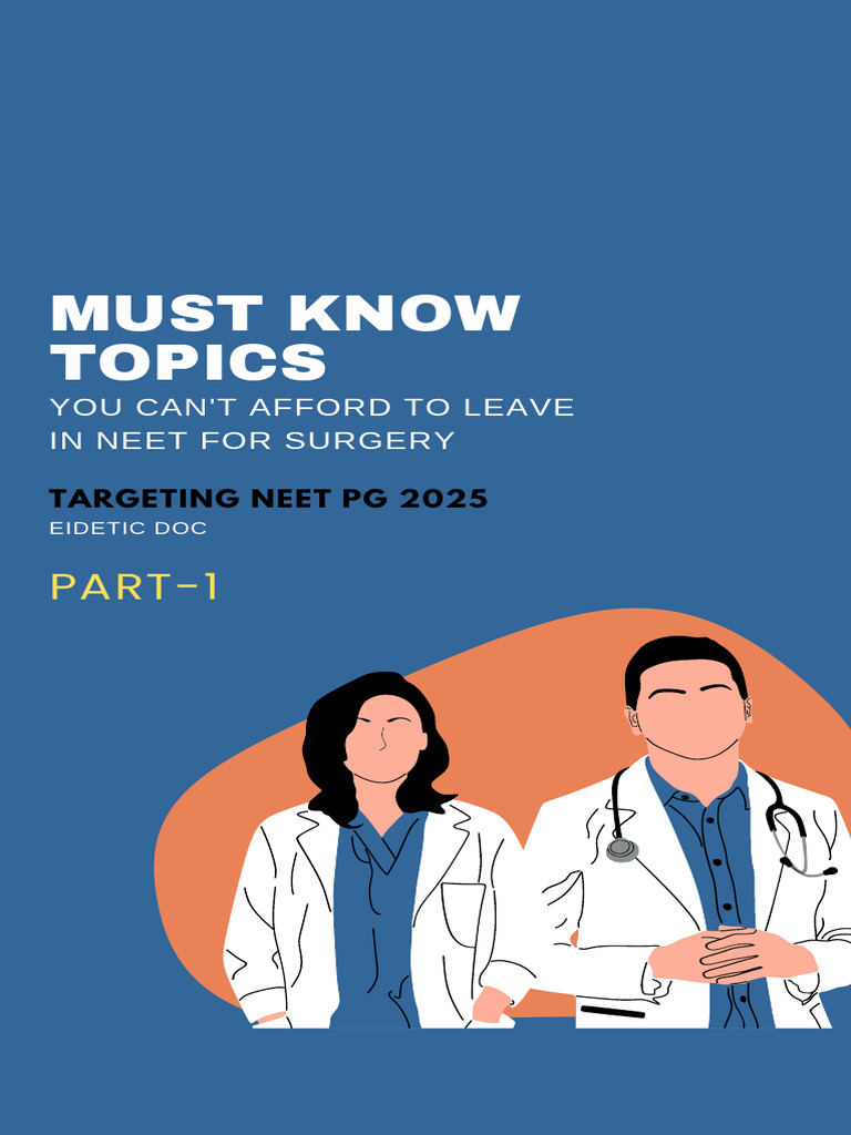 Must Know Topics Surgery Part-1 & 2 | PDF | Esophagus | Carcinoma