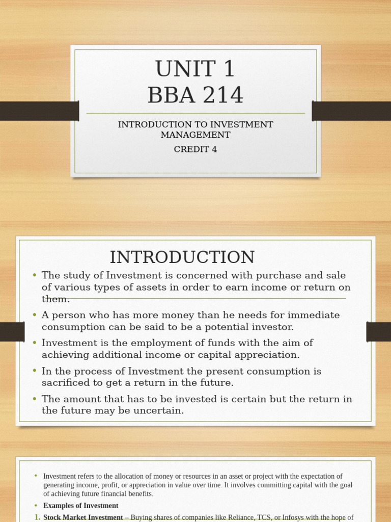 Introduction to Investment Management | PDF | Investing | Investment Fund