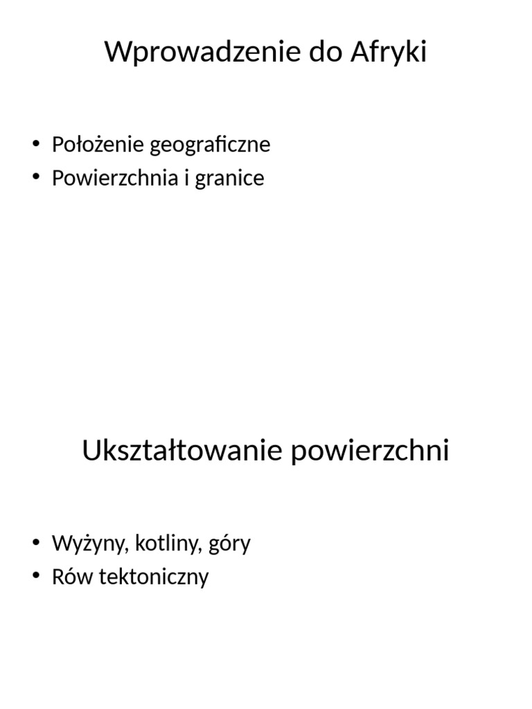 Kontynent Afryka | PDF