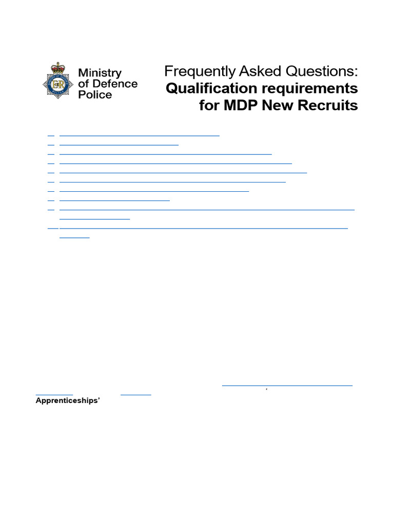FAQs Qualification Requirements For MDP New Recruits Jan 2022 FINAL ...