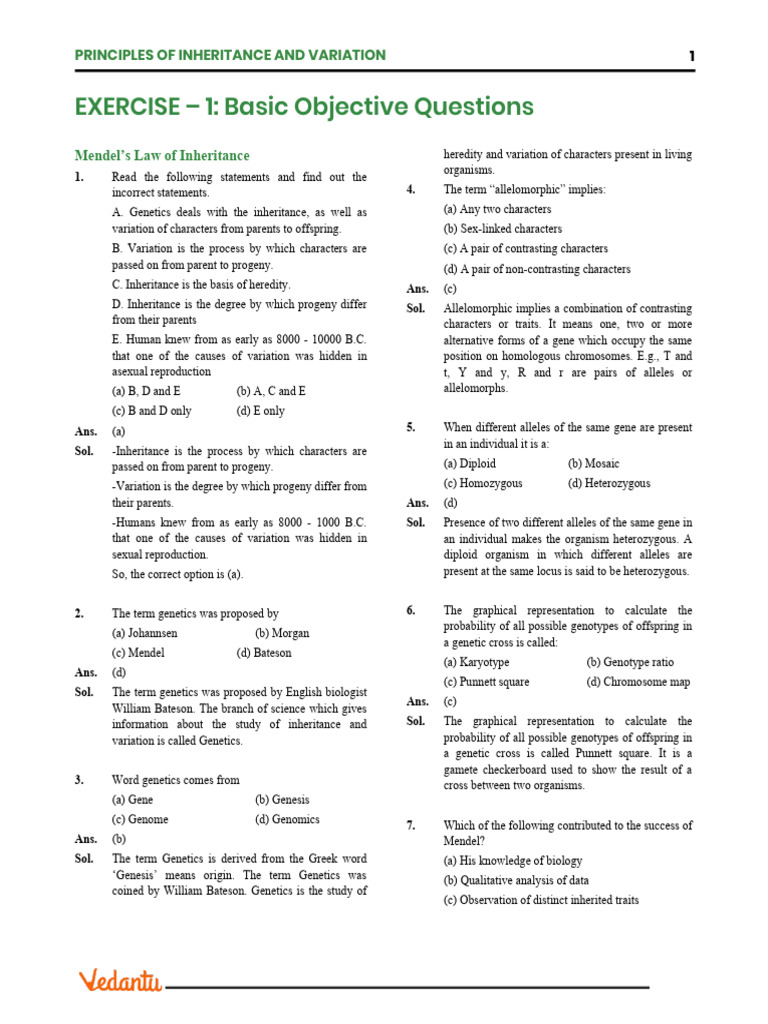 Vedantu NEET Module XII V-2 Sol (@NEETJEEpulse - Backup) | PDF ...