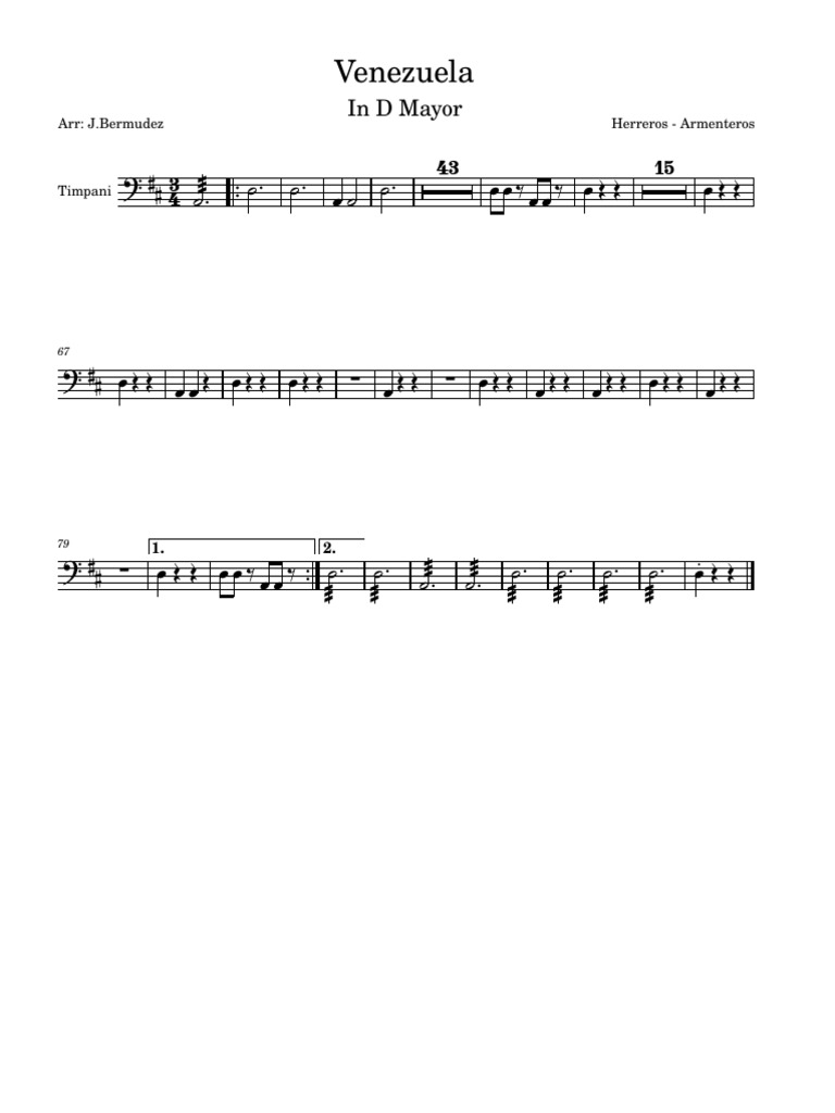 Venezuela Timpani | PDF
