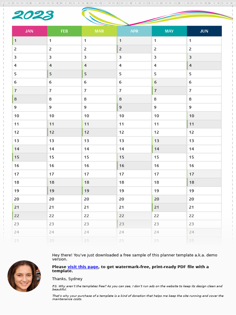 Two Pages Vertical Calendar-A4 | PDF