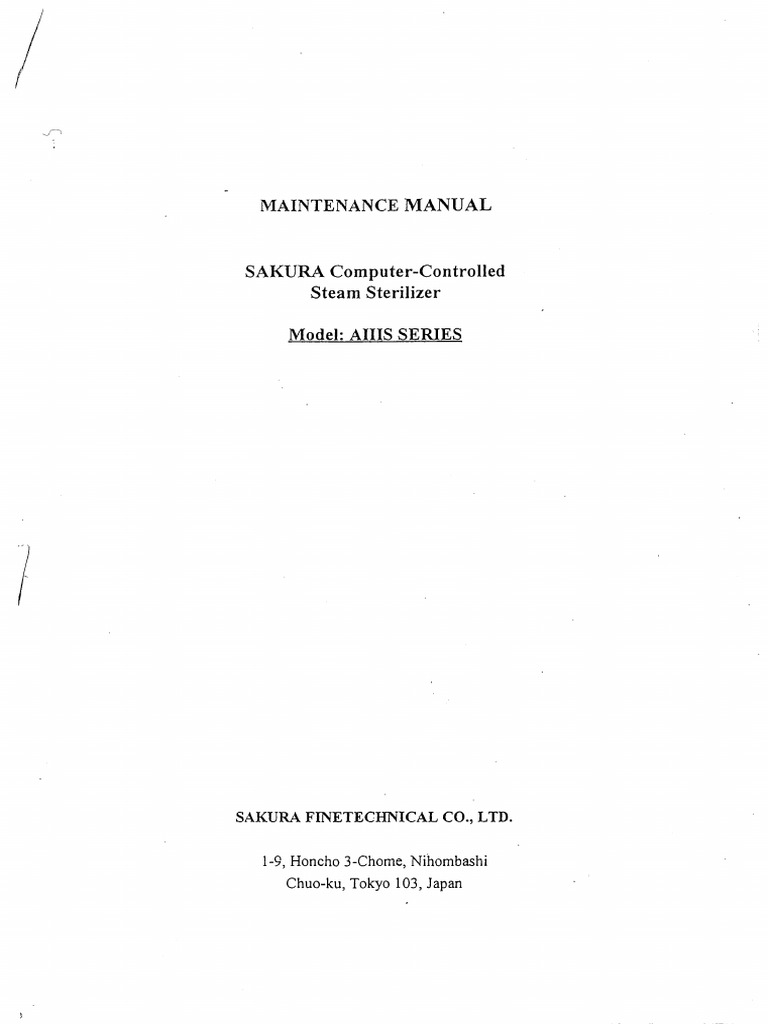 SAKURA AIIIS Maintenance Manual | PDF