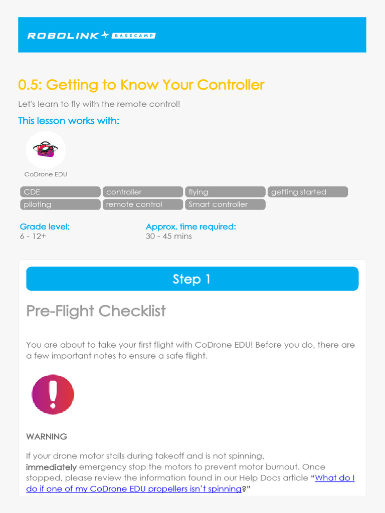 0 5 Flying Codrone Edu With Controller | PDF | Unmanned Aerial Vehicle ...