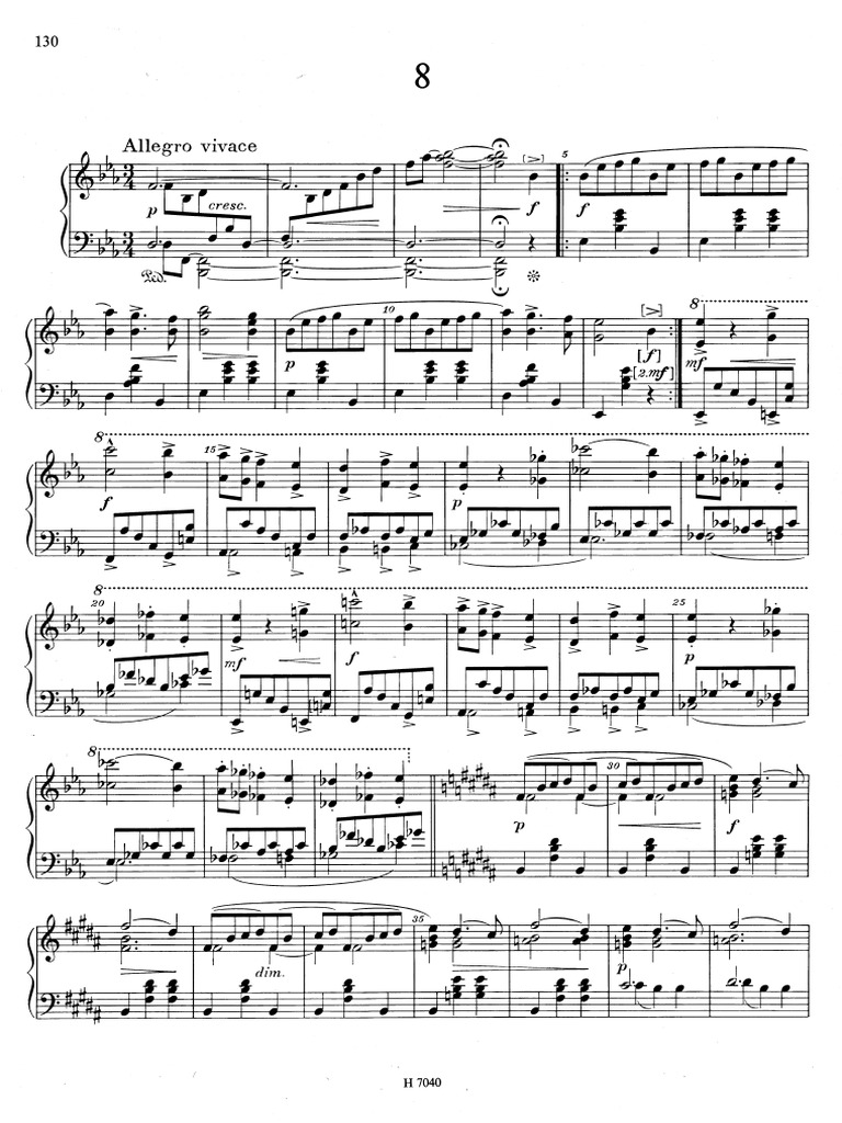 Vals Nº 8 Op. 54. A. Dvorák | PDF