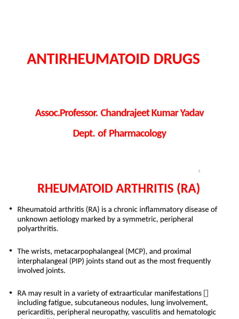 Anti Rheumatoid Drugs | PDF | Rheumatoid Arthritis | Monoclonal Antibody