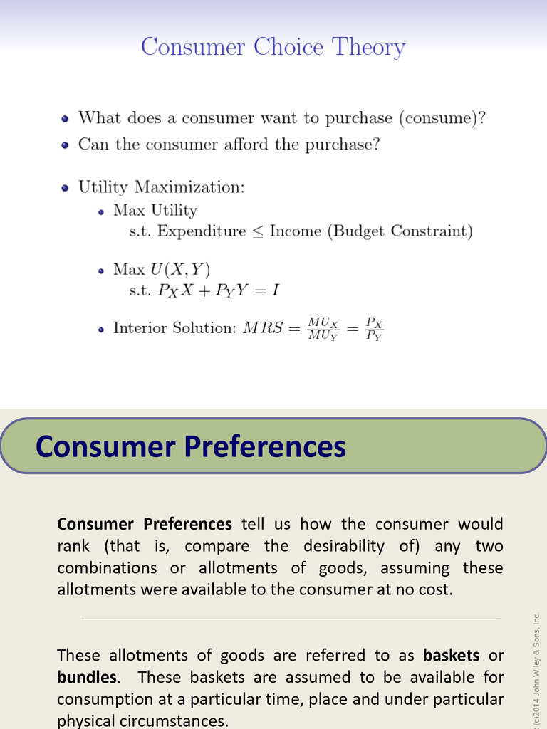 Understanding Consumer Choice Theory | PDF | Utility | Marginal Utility