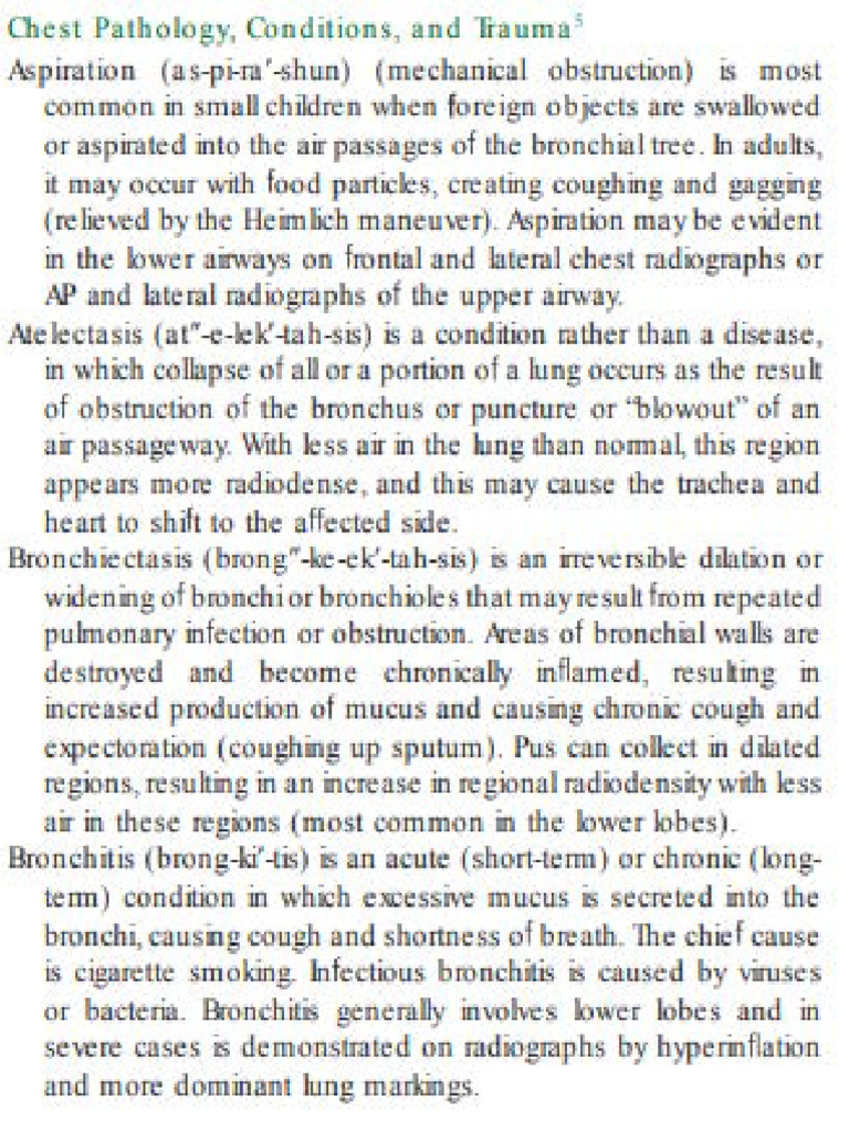 Chest Pathology | PDF