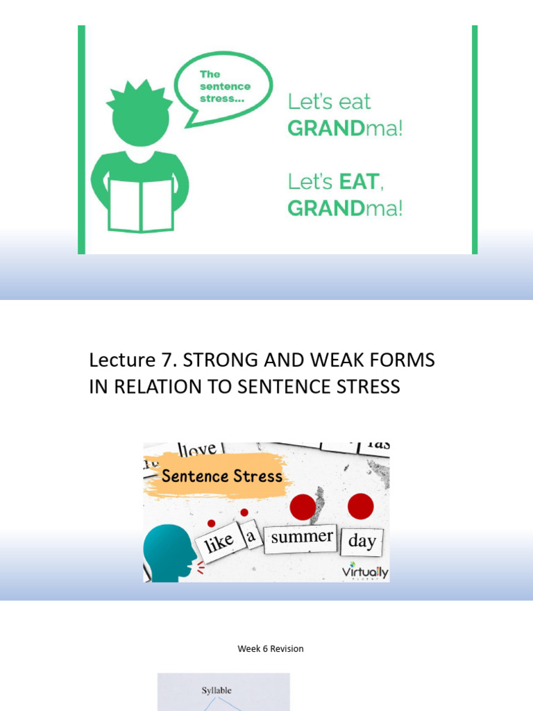 Week 7 Sentence Stress | PDF