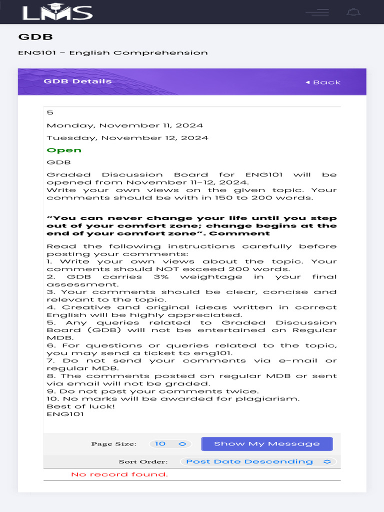 Detail Graded Discussion Board | PDF