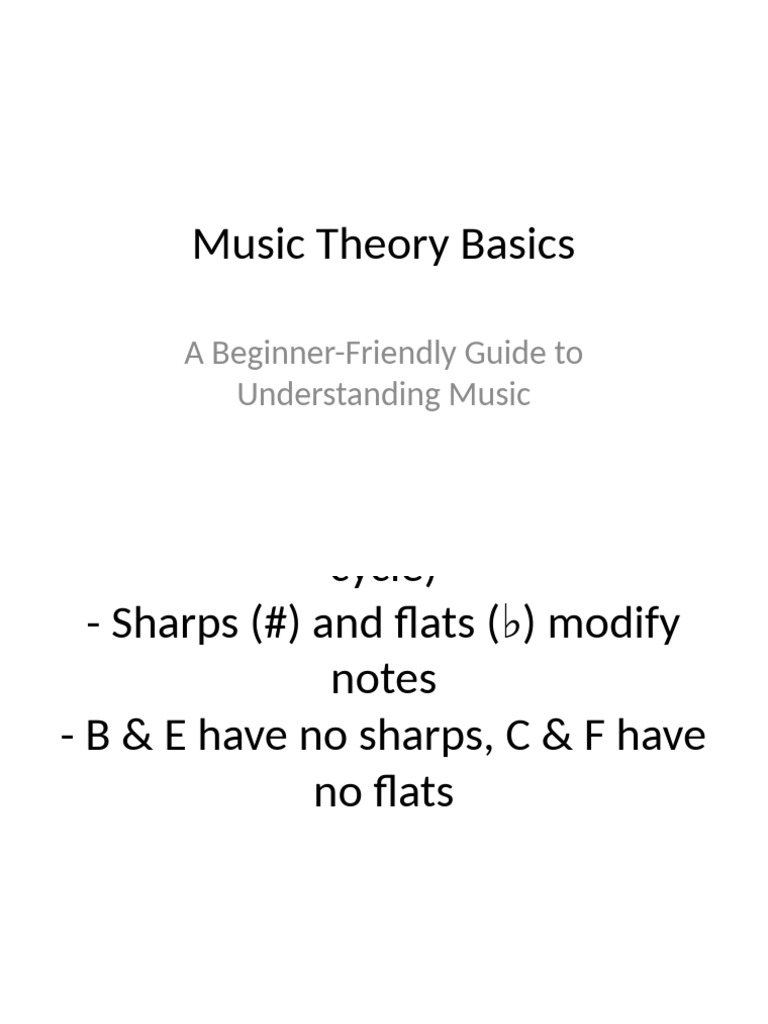Beginner's Guide to Music Theory | PDF