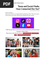 Teens Social Media and Technology | PDF | Social Media | Popular ...