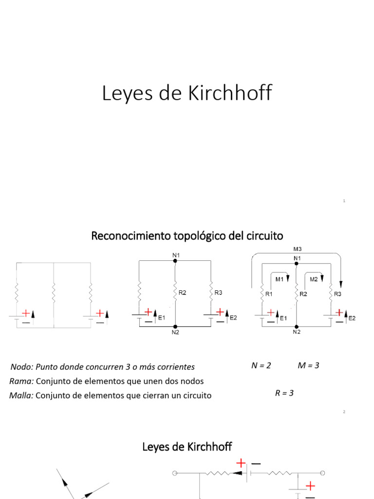 Leyes de Kirchhoff: Análisis de Circuitos | PDF | Red eléctrica ...