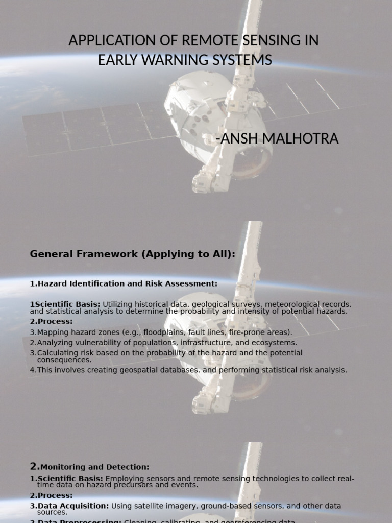 Early Warning System | PDF | Infrared | Remote Sensing