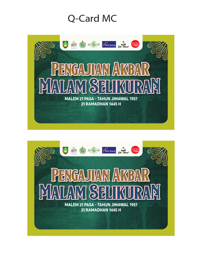 QCard Malem Slikuran | PDF