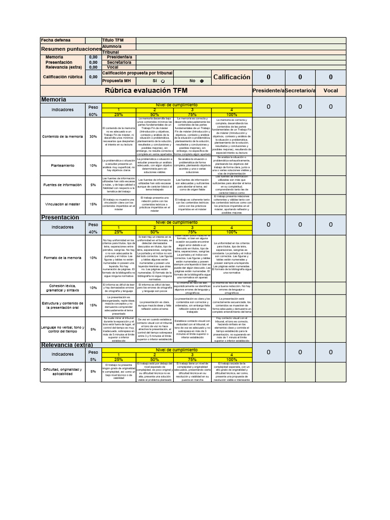 2239 Rubrica TFM Es | PDF | Bibliografía