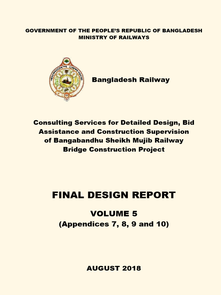 Final Design Report: Railway Bridge Project | PDF | Civil Engineering ...