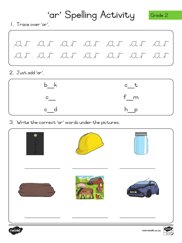 AR Spelling Activity | PDF