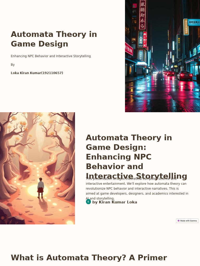 Automata Theory for Game Design | PDF | Automata Theory | Machine Learning